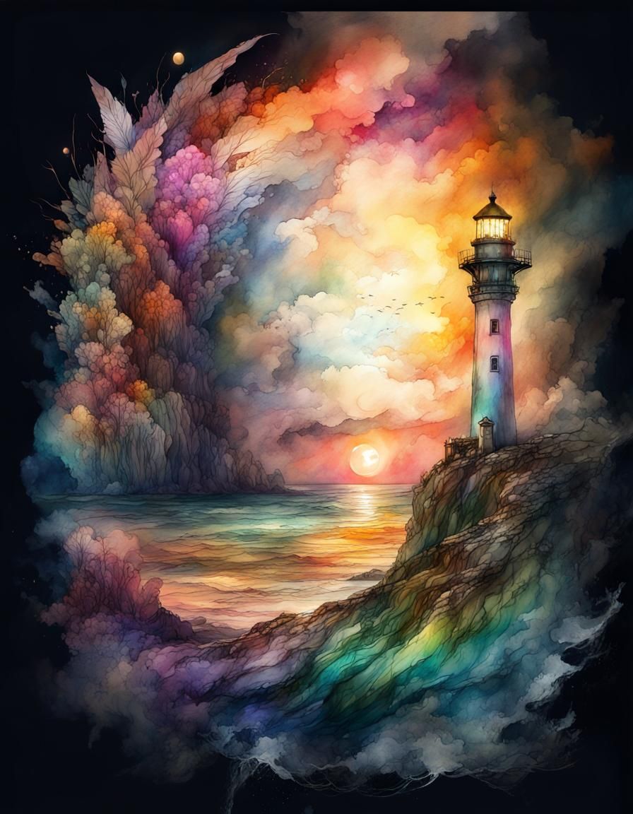 Lighthouse! - AI Generated Artwork - NightCafe Creator