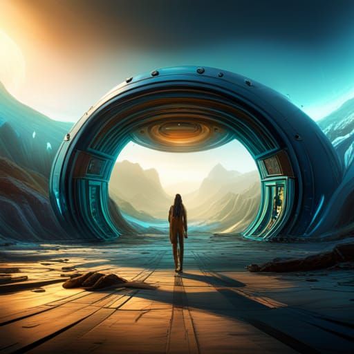 Stargate alien teleporter - AI Generated Artwork - NightCafe Creator