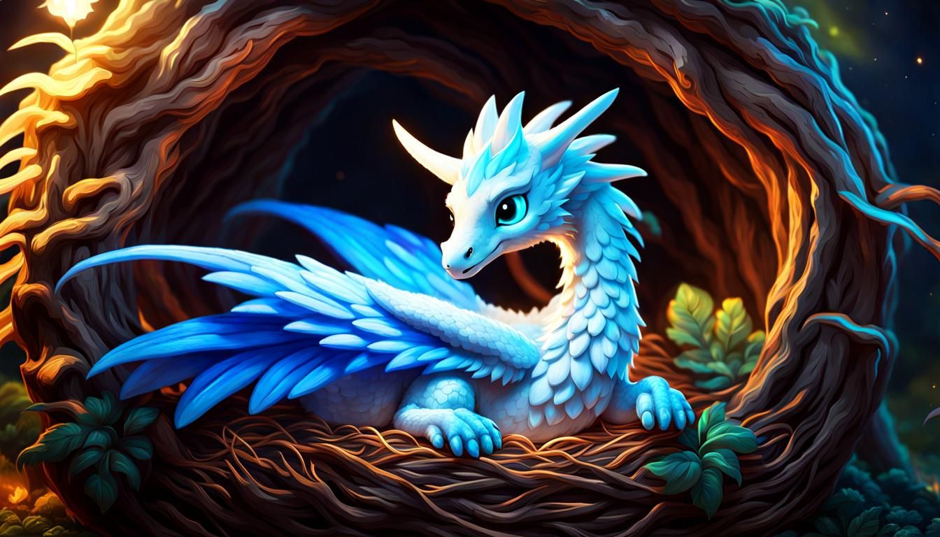 Cute, Chibi Dragon - AI Generated Artwork - NightCafe Creator