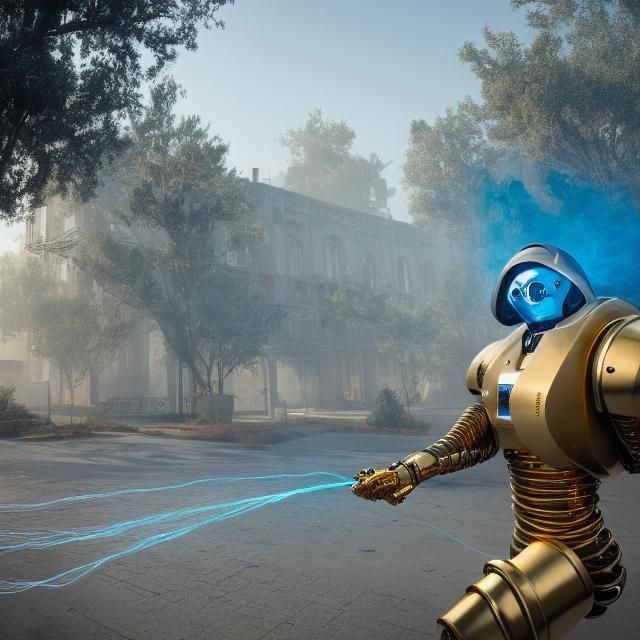 The original Krell laboratory is guarded by cyborgs armed with plasma ...