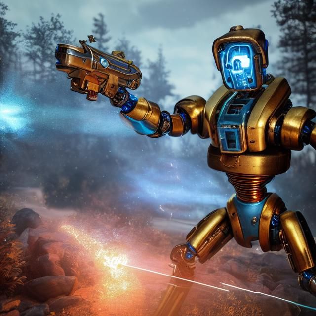 The original Krell laboratory is guarded by cyborgs armed with plasma ...