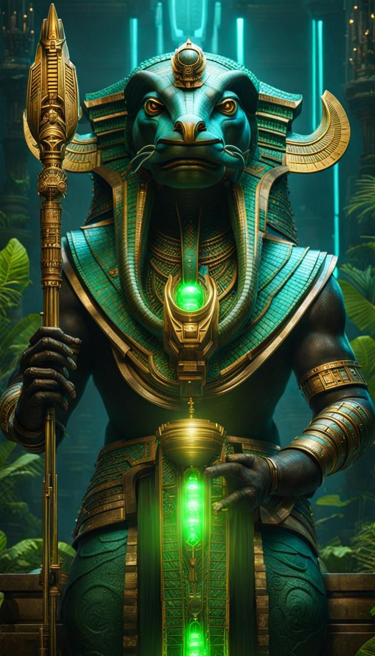 Sobek – God of Water & Vegetation - AI Generated Artwork - NightCafe ...