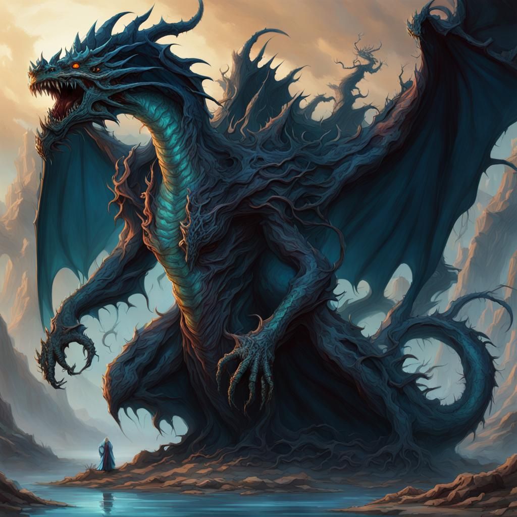 Massive dragon of fear. - AI Generated Artwork - NightCafe Creator