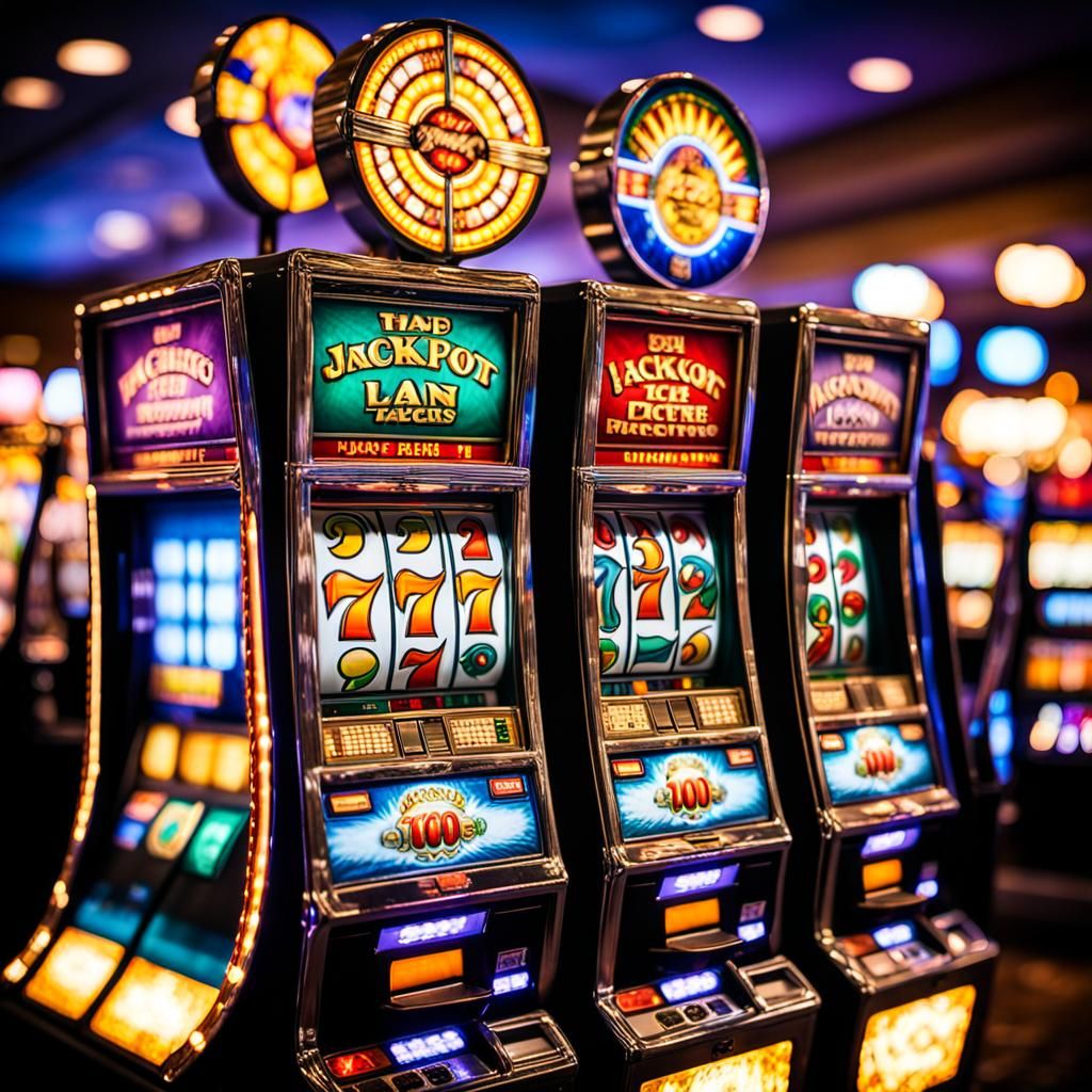 Slot Machine "LUCK" - AI Generated Artwork - NightCafe Creator