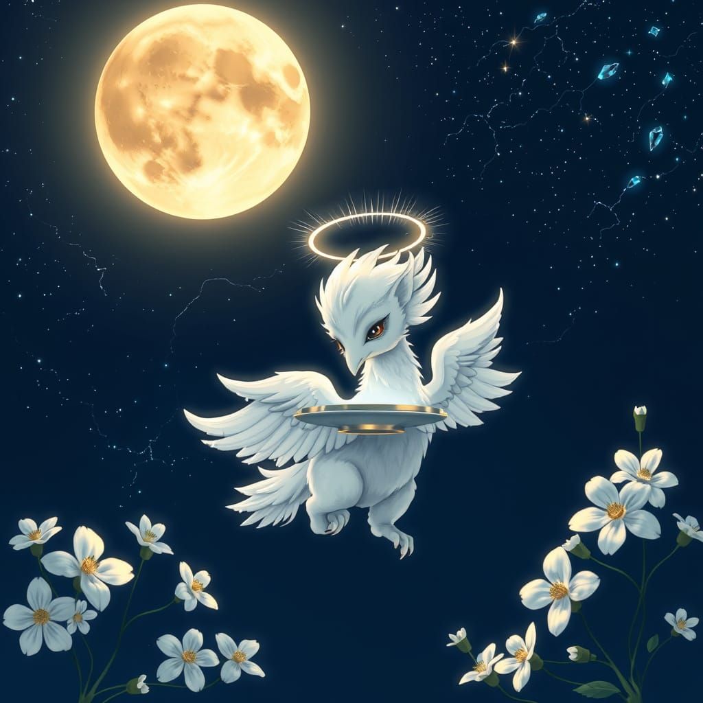 Gryphon - Chibi Gryphon Illuminated by Celestial Magic