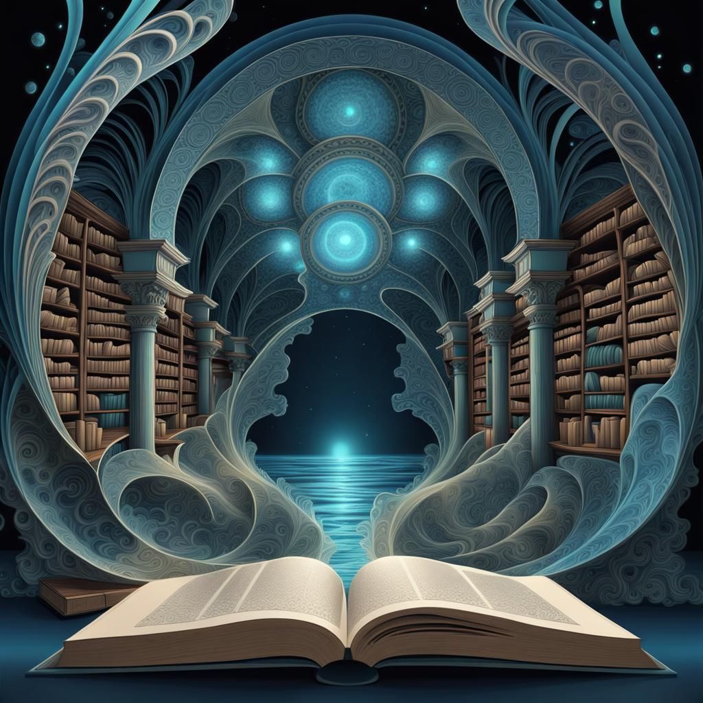 The Infinity Library. - AI Generated Artwork - NightCafe Creator