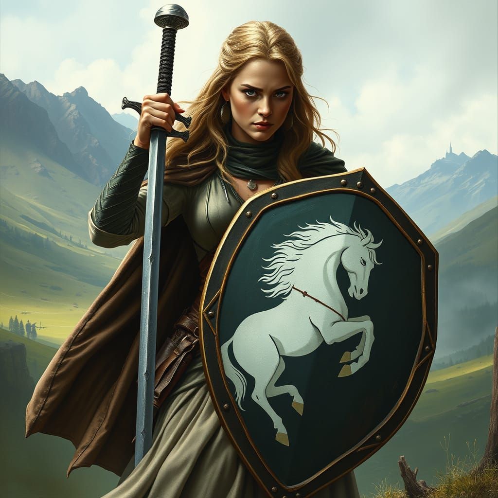 Eowyn, Shield Maiden of Rohan, Embodies Courage an... - AI Art