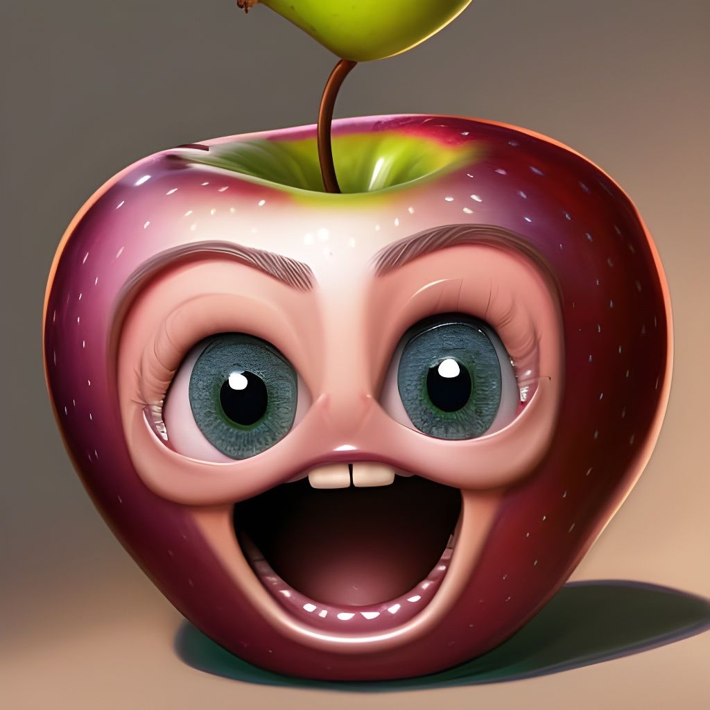 Kawaii Apple-chan - AI Generated Artwork - NightCafe Creator