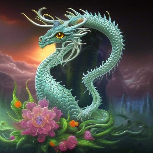 Baby Lotus Dragon - AI Generated Artwork - NightCafe Creator