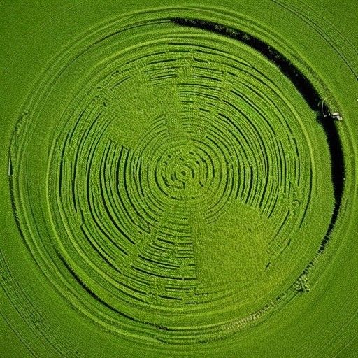 crop circle in a field - AI Generated Artwork - NightCafe Creator