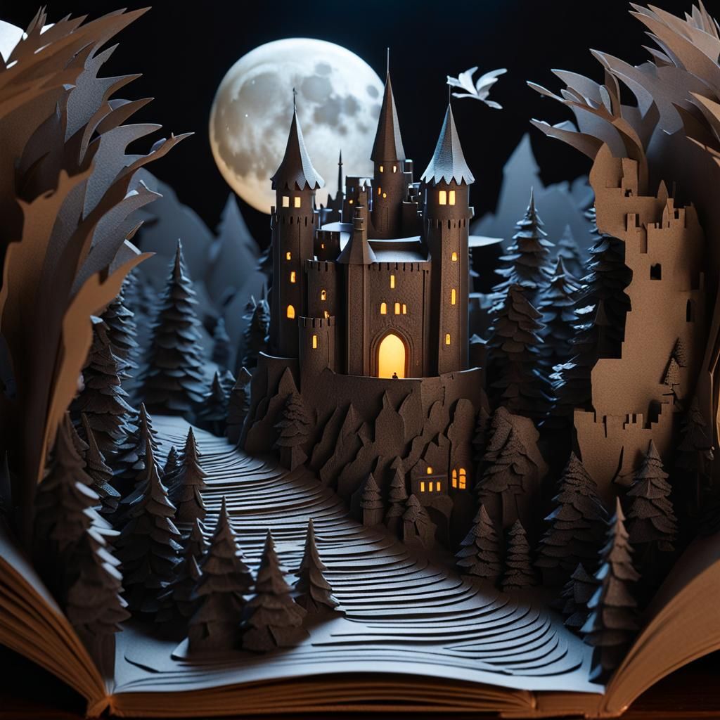 Pop up book castle - AI Generated Artwork - NightCafe Creator