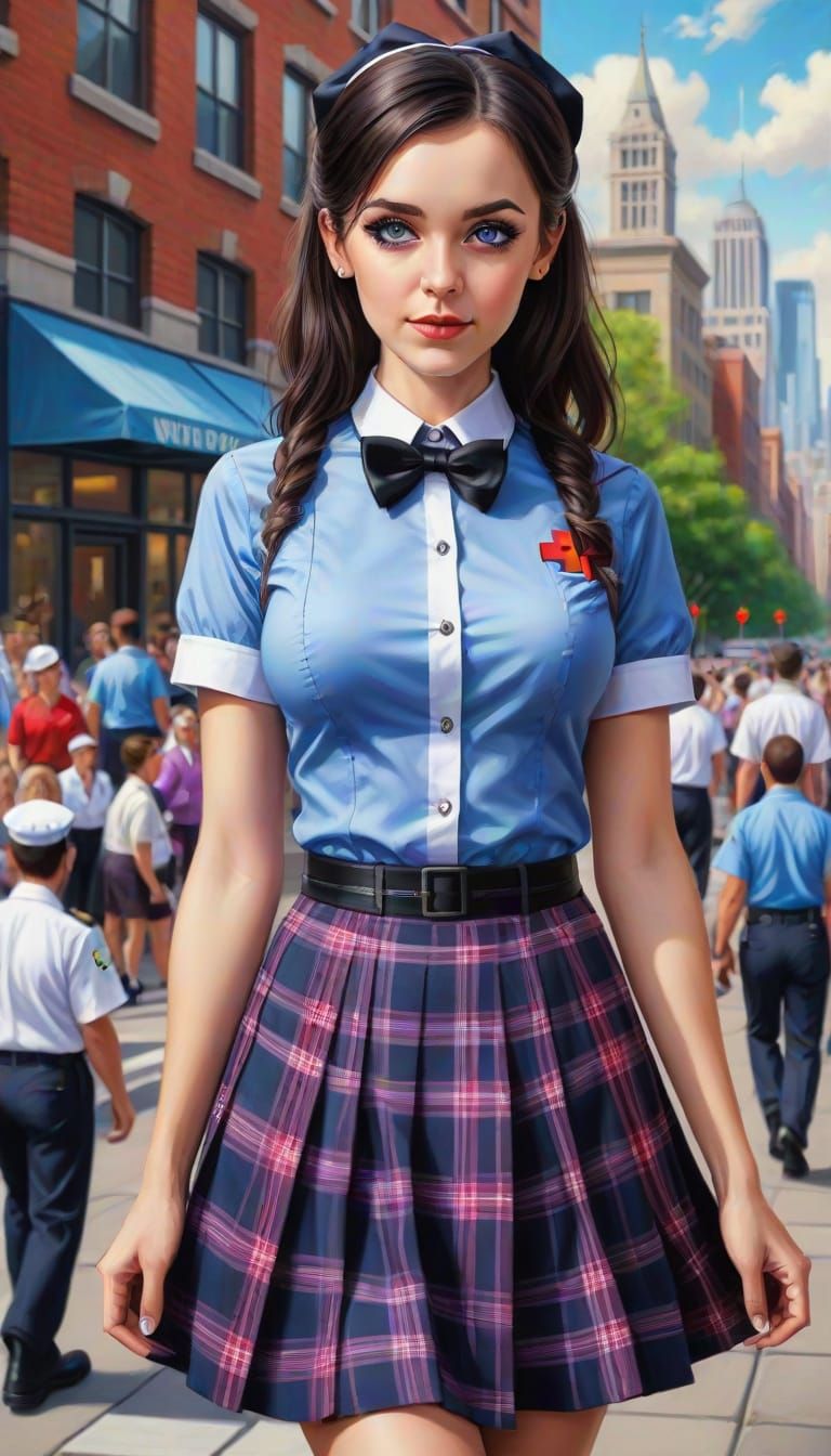 Gothic teacher in nurse uniform, - Gothic teacher in nurse...