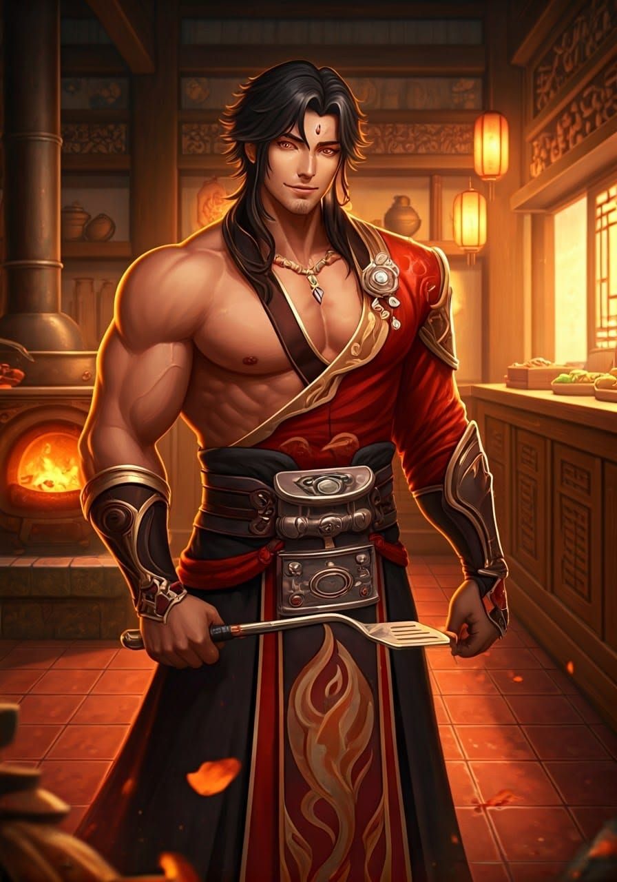 Male God of the Kitchen, Zao Jun, Embodies Kindnes... - AI Art