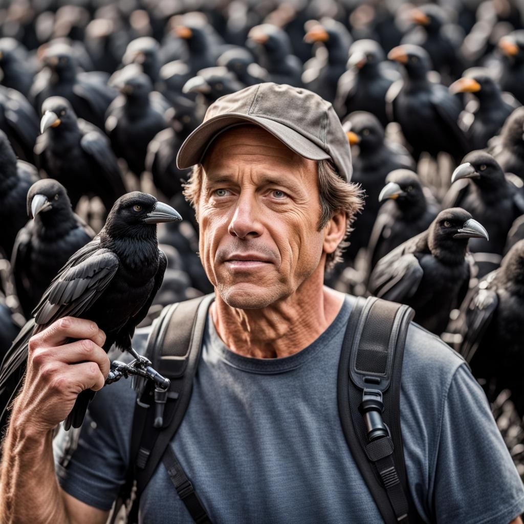 Mike Rowe's Crows - AI Generated Artwork - NightCafe Creator