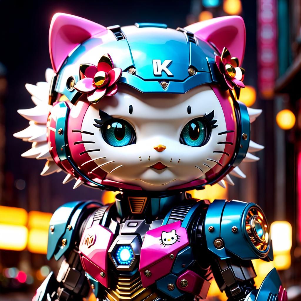 Hello Kitty mecha - AI Generated Artwork - NightCafe Creator