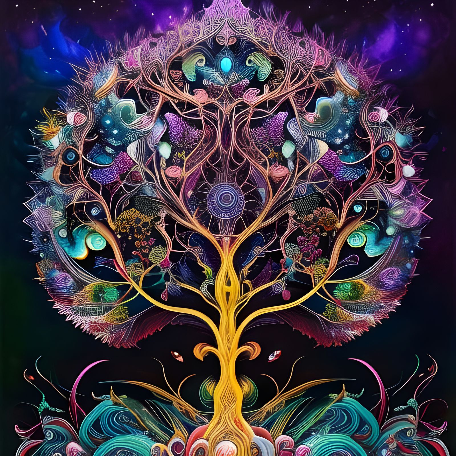 Universal Tree - AI Generated Artwork - NightCafe Creator