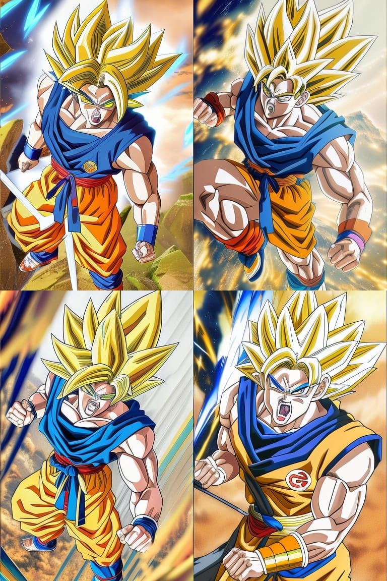 Gorgeous gender bender goku as a female in super saiyan, symmetrical ...