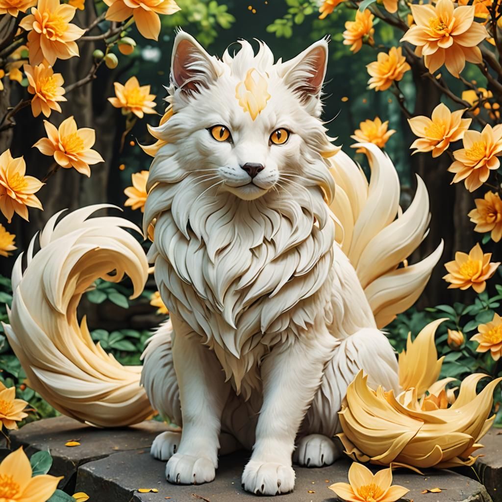 ninetales as a cat - AI Generated Artwork - NightCafe Creator