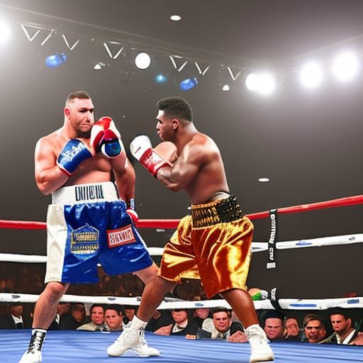 A very long shot photographic view from outside the ring of Two ...