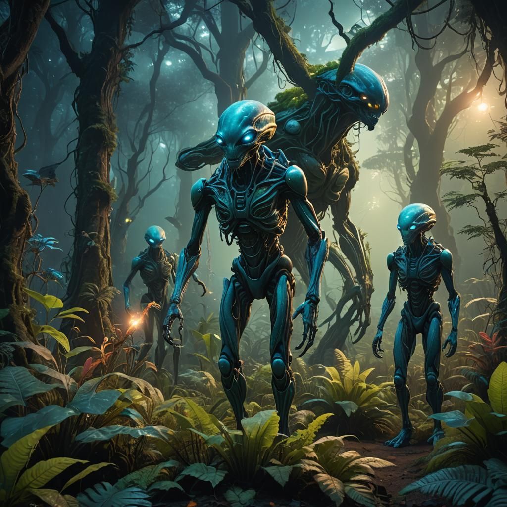 Aliens - AI Generated Artwork - NightCafe Creator