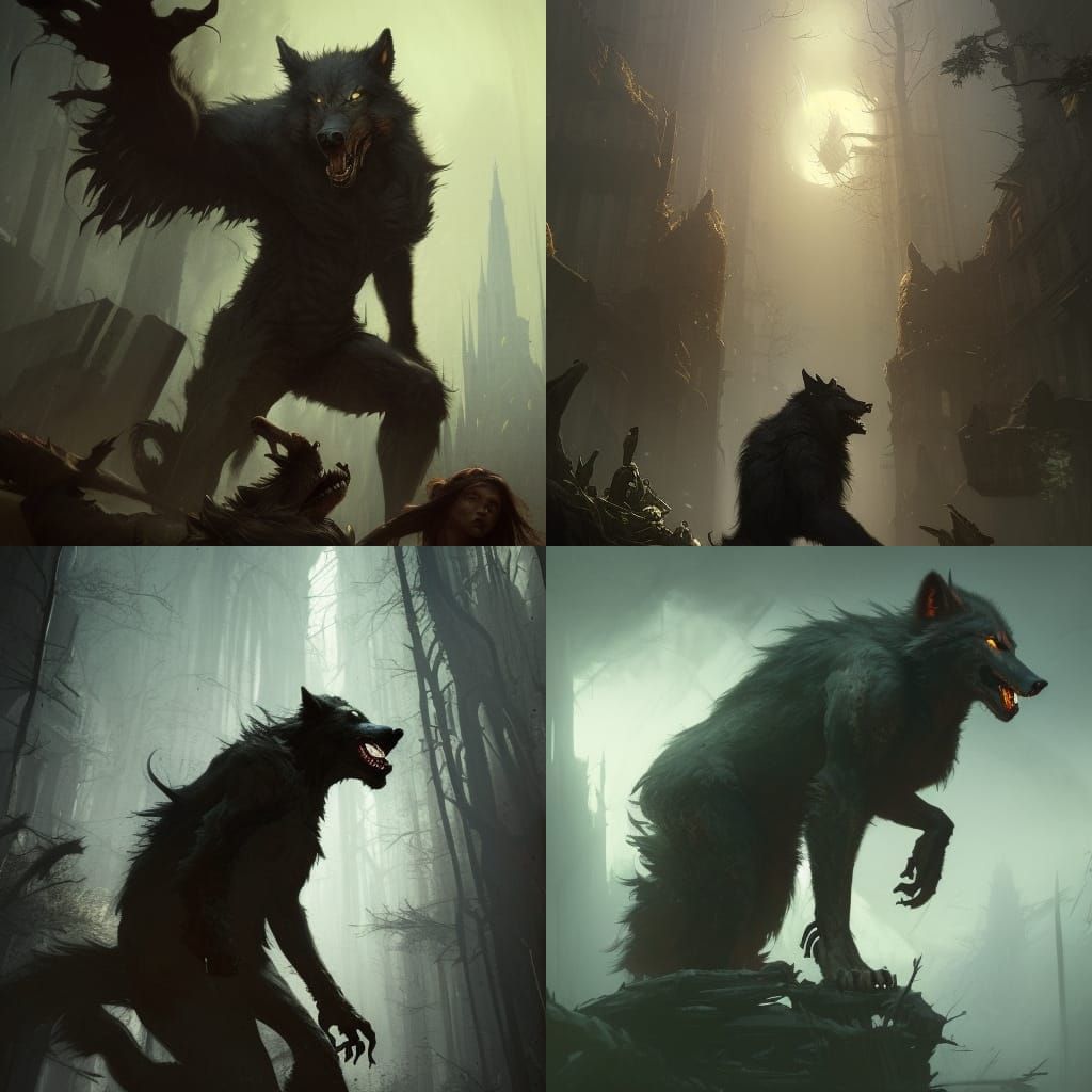 Werewolf - AI Generated Artwork - NightCafe Creator