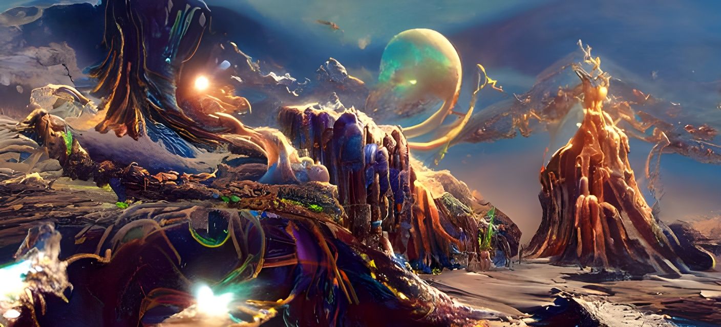 Lanscape of Crystal Planet - Absorbing Light by Tyler Edlin - AI ...