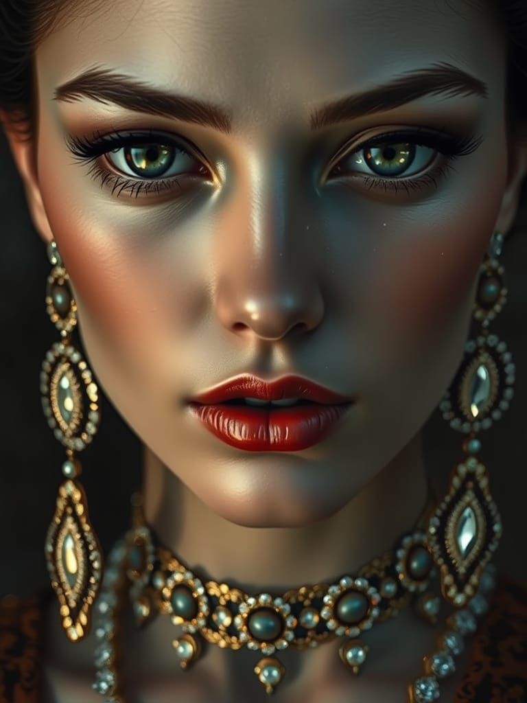 Close up of a beautiful woman crying. Tears. Wearing beautiful ...