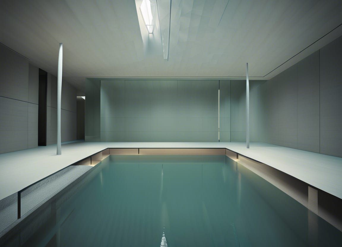 Liminal pool room #5 - AI Generated Artwork - NightCafe Creator