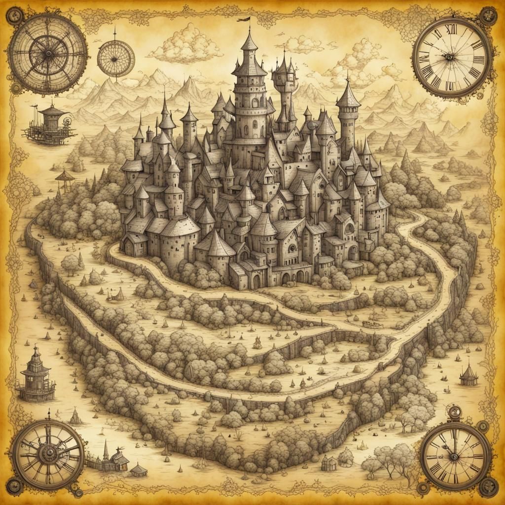 Map - AI Generated Artwork - NightCafe Creator