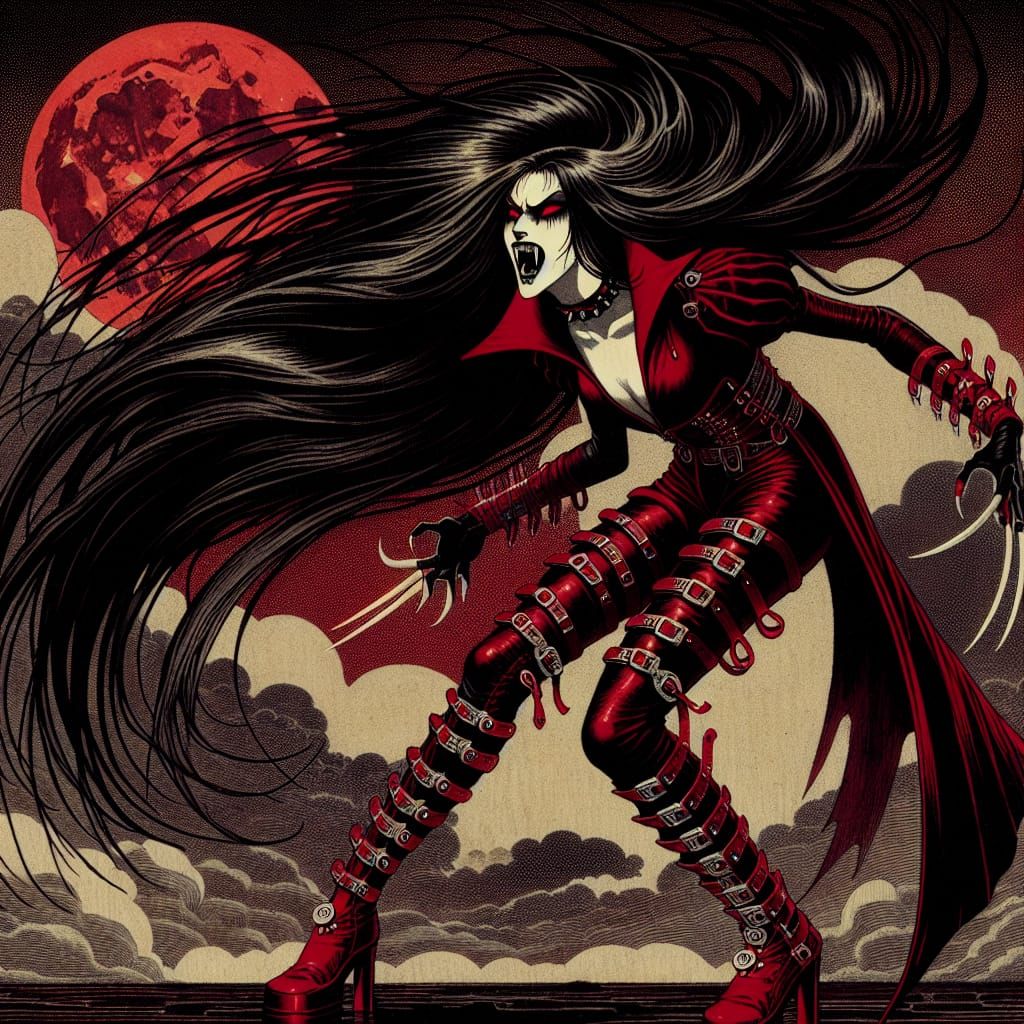 The image is of a deadly evil vampire . The deadly evil female vampire ...