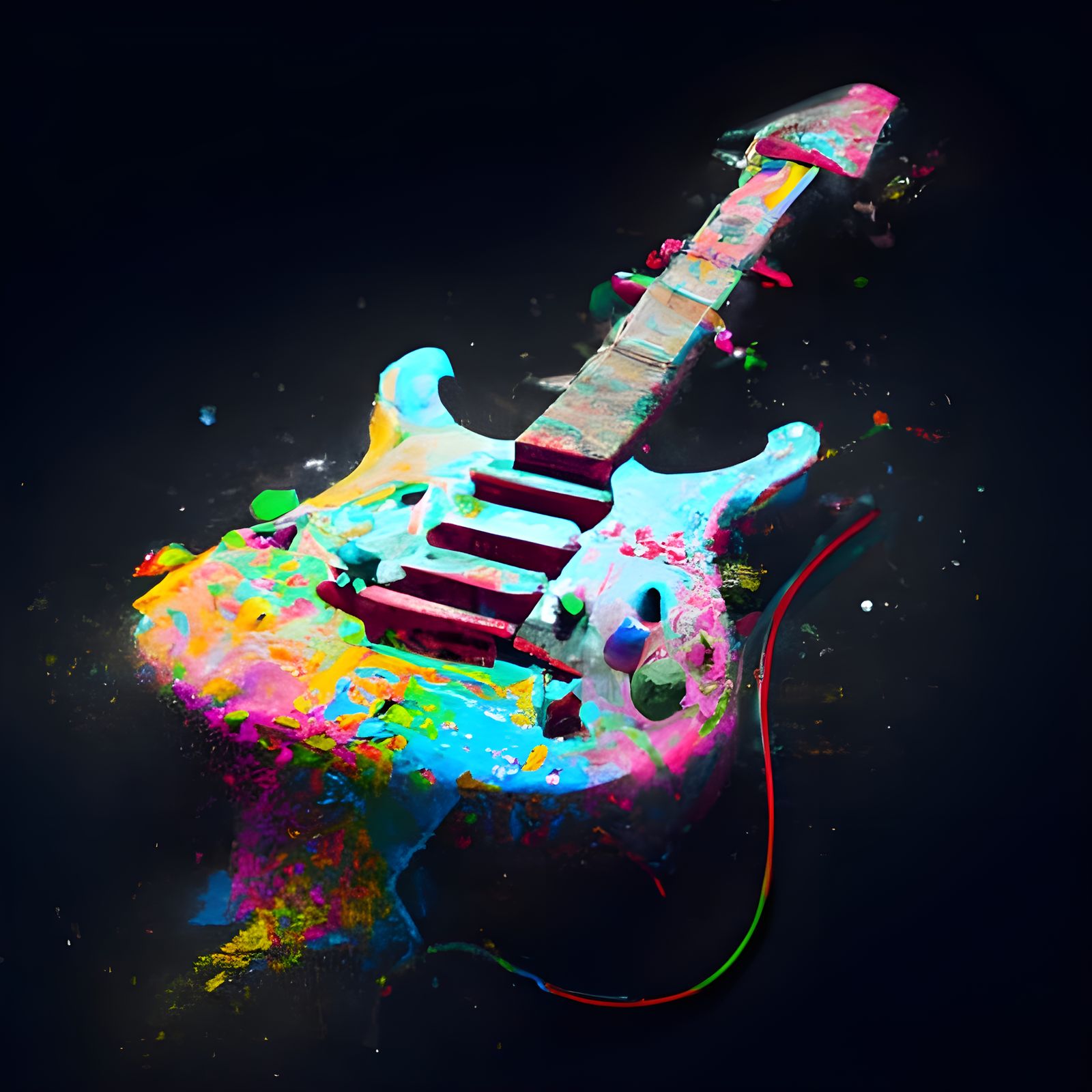 Guitar Paint - AI Generated Artwork - NightCafe Creator