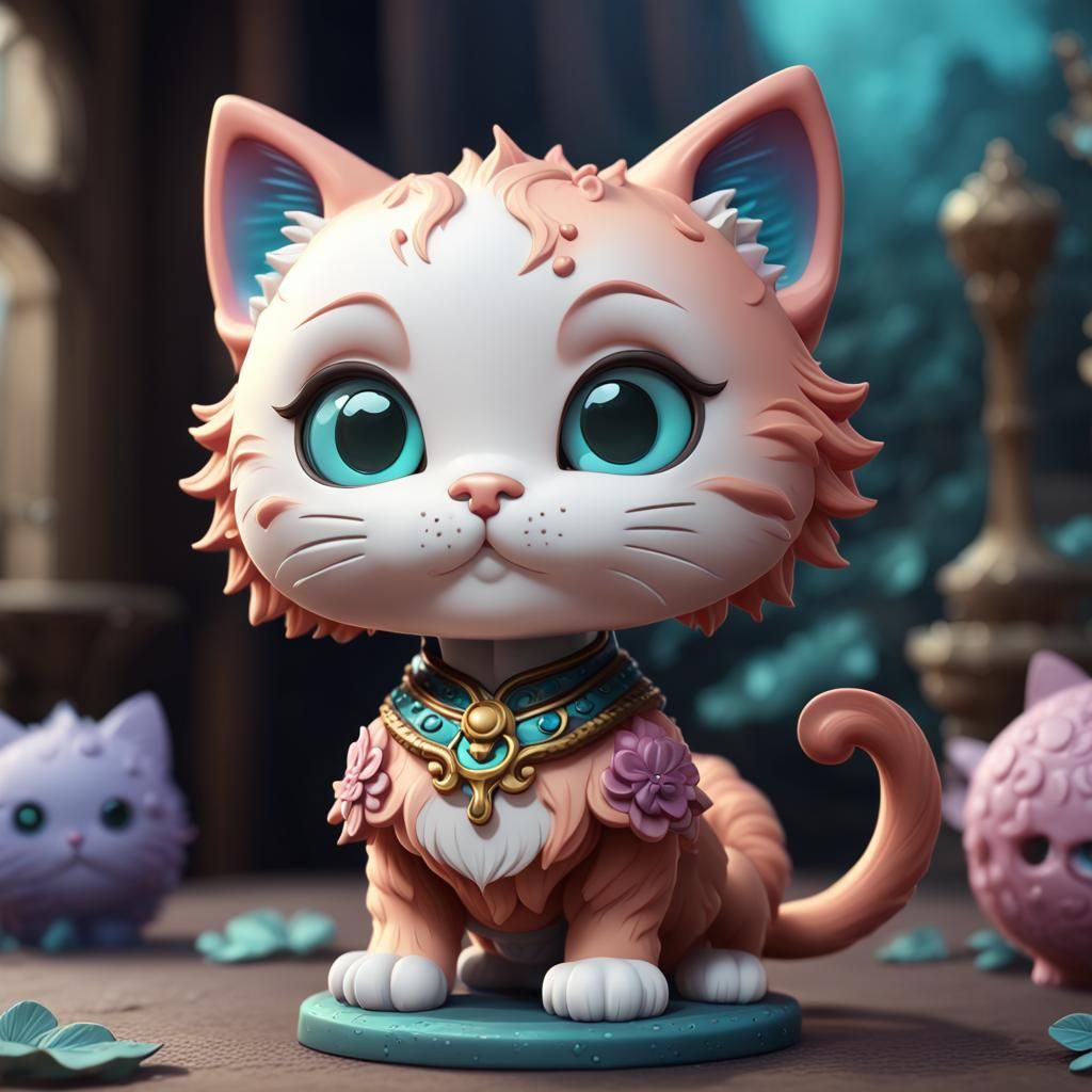 Cute, kawaii kitty bobblehead - AI Generated Artwork - NightCafe Creator