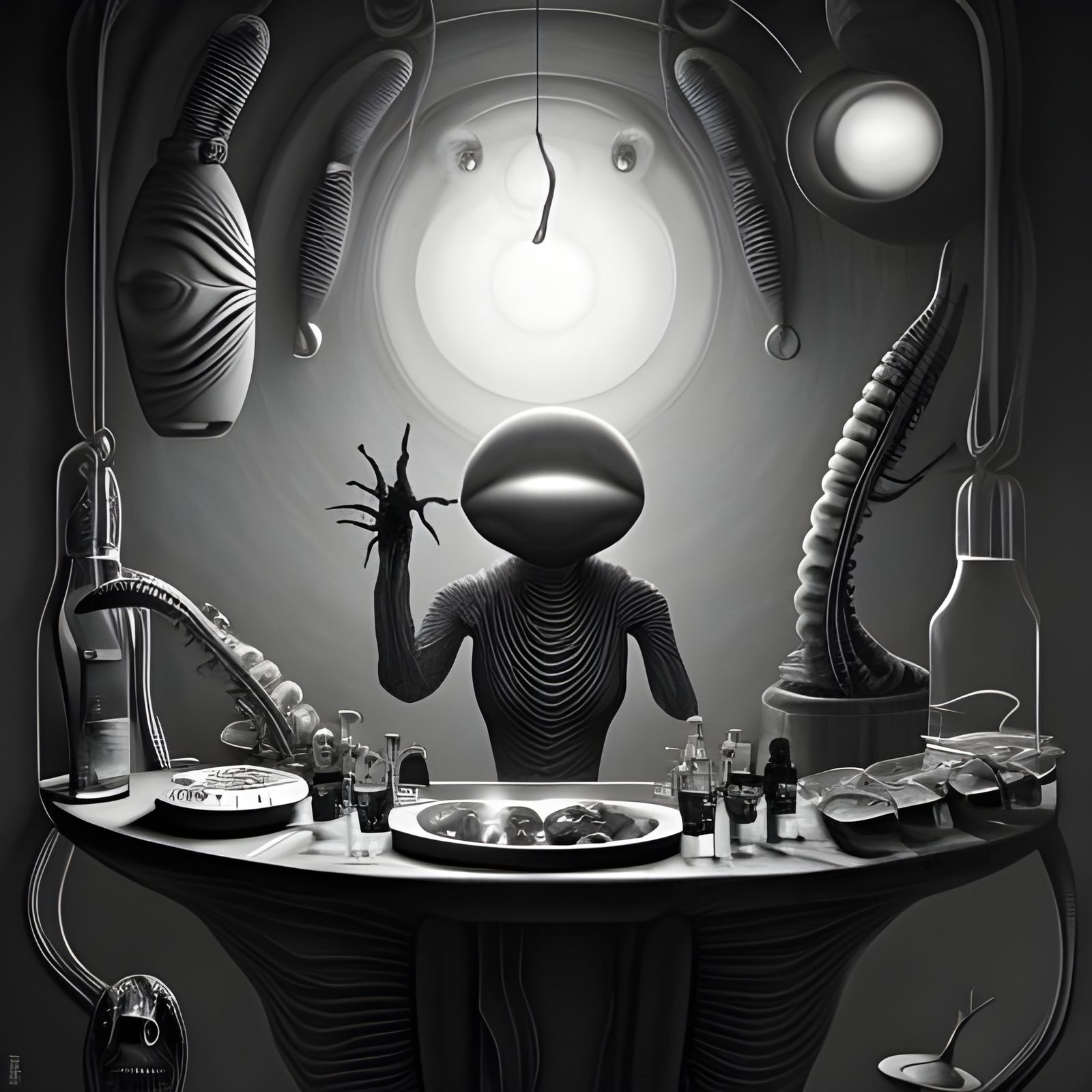 Alien Bartender - AI Generated Artwork - NightCafe Creator
