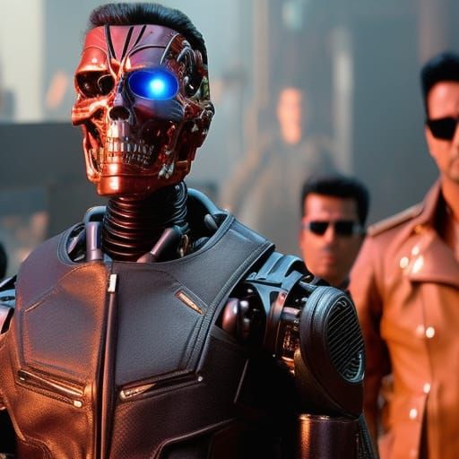 Scene from "Terminator 2" as a Bollywood movie - AI Generated Artwork ...