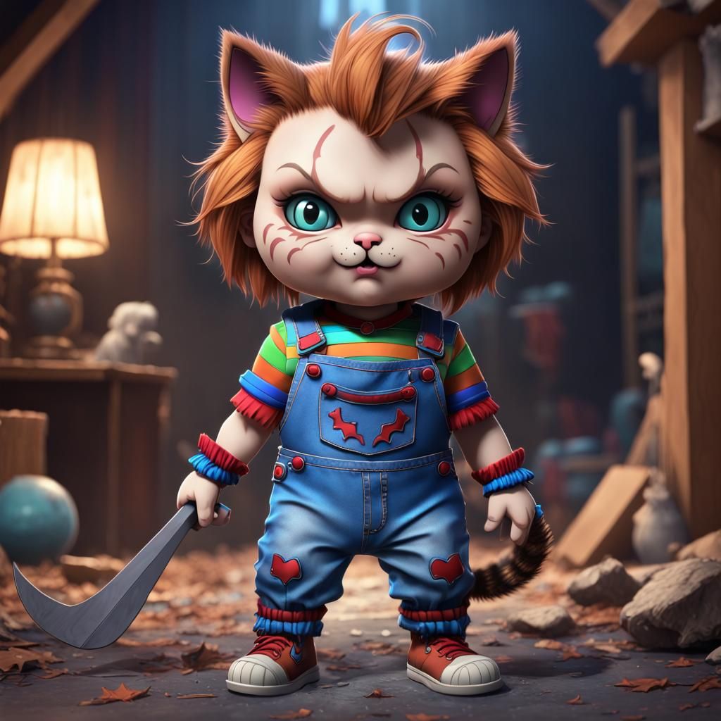 Chucky the cat - AI Generated Artwork - NightCafe Creator