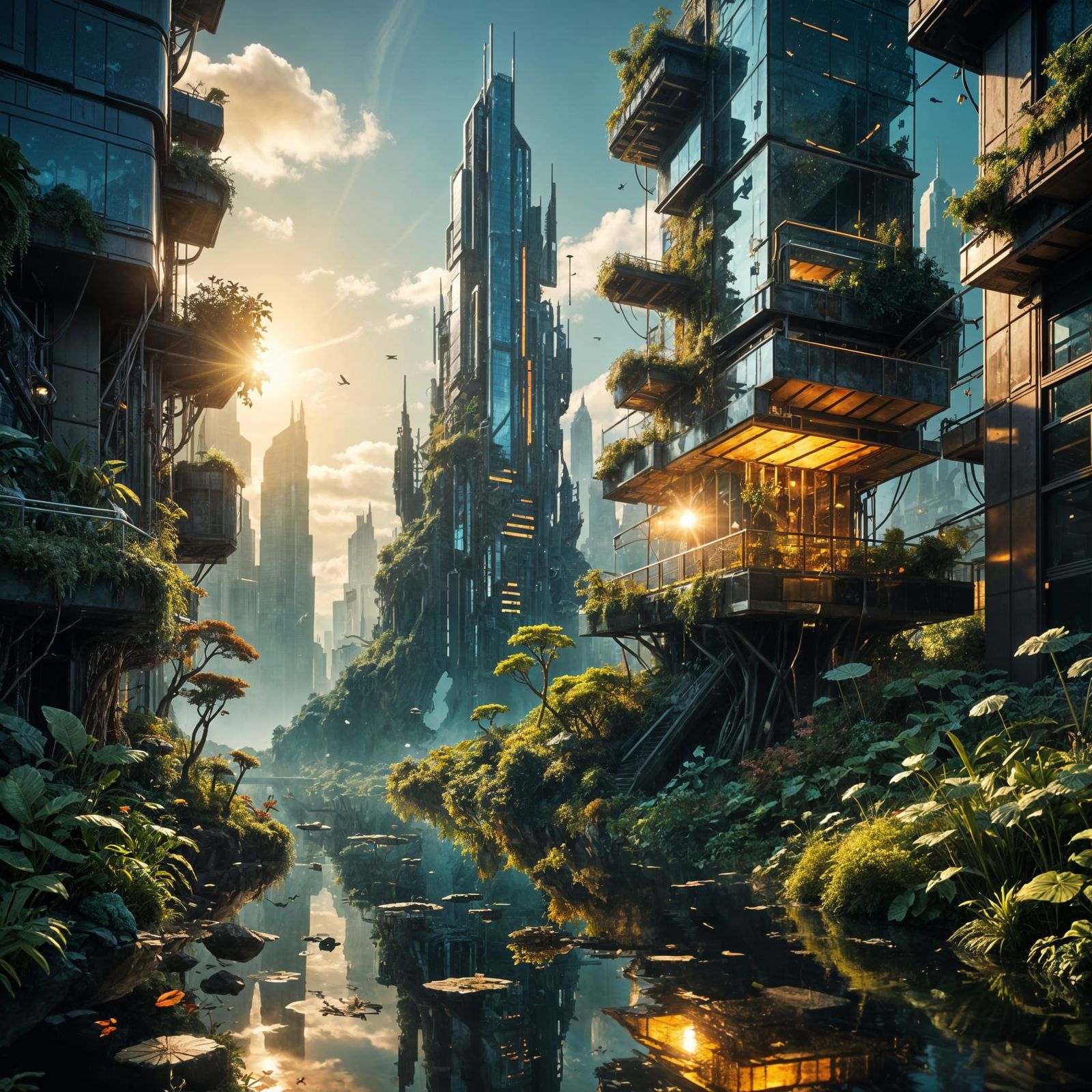 SolarPunk Cityscape - SolarPunk Cityscape