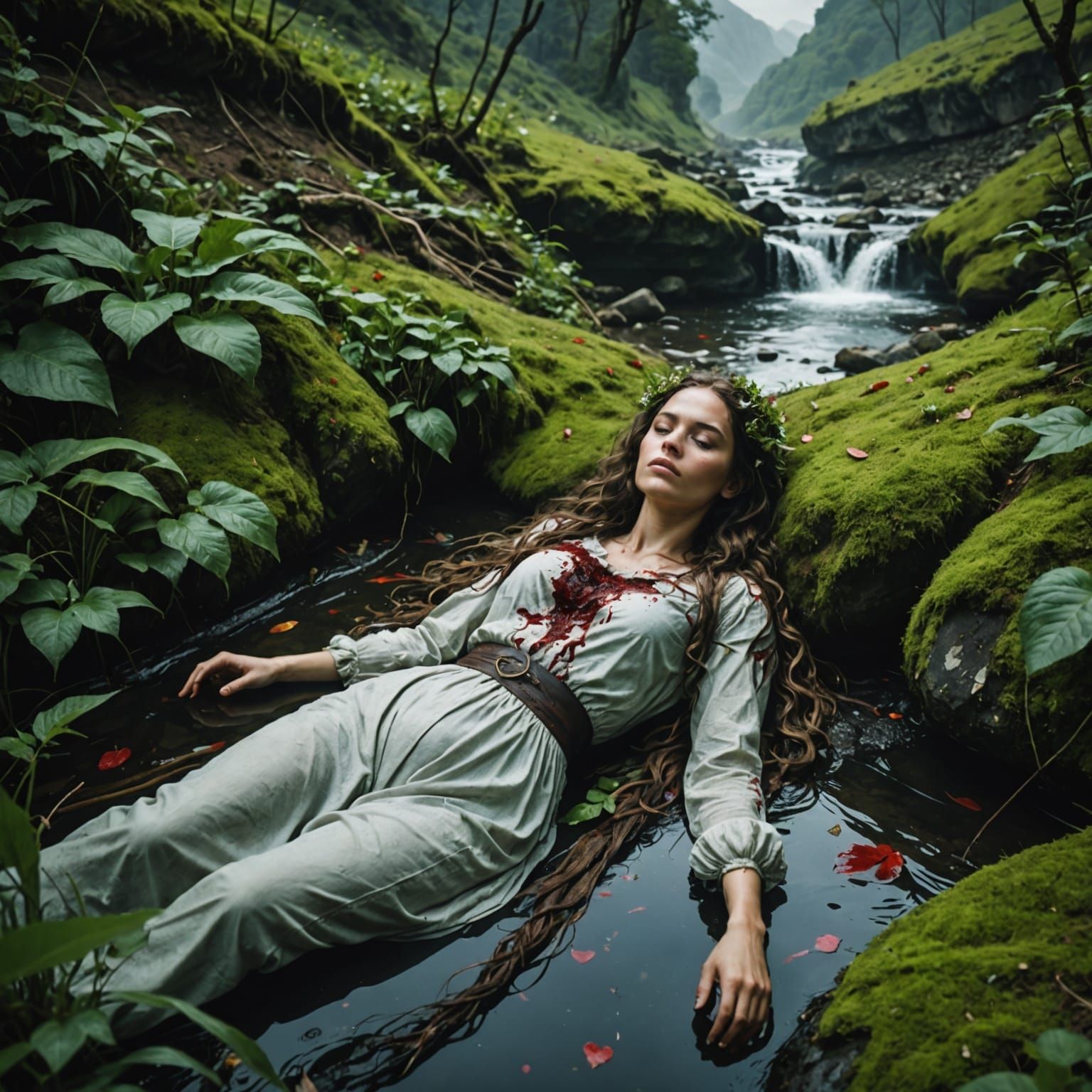 The Sacrifice of a Goddess, Her death brought life. Creation myth