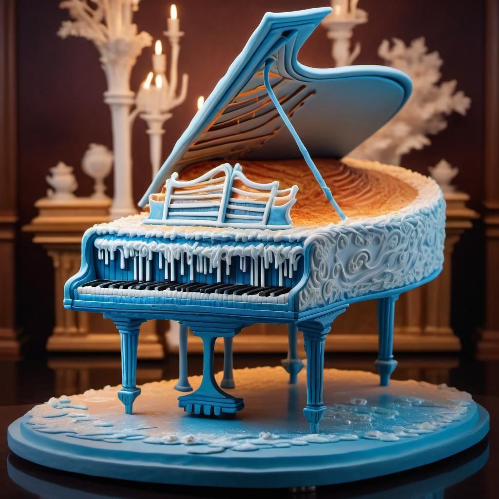 Piano Cake - AI Generated Artwork - NightCafe Creator