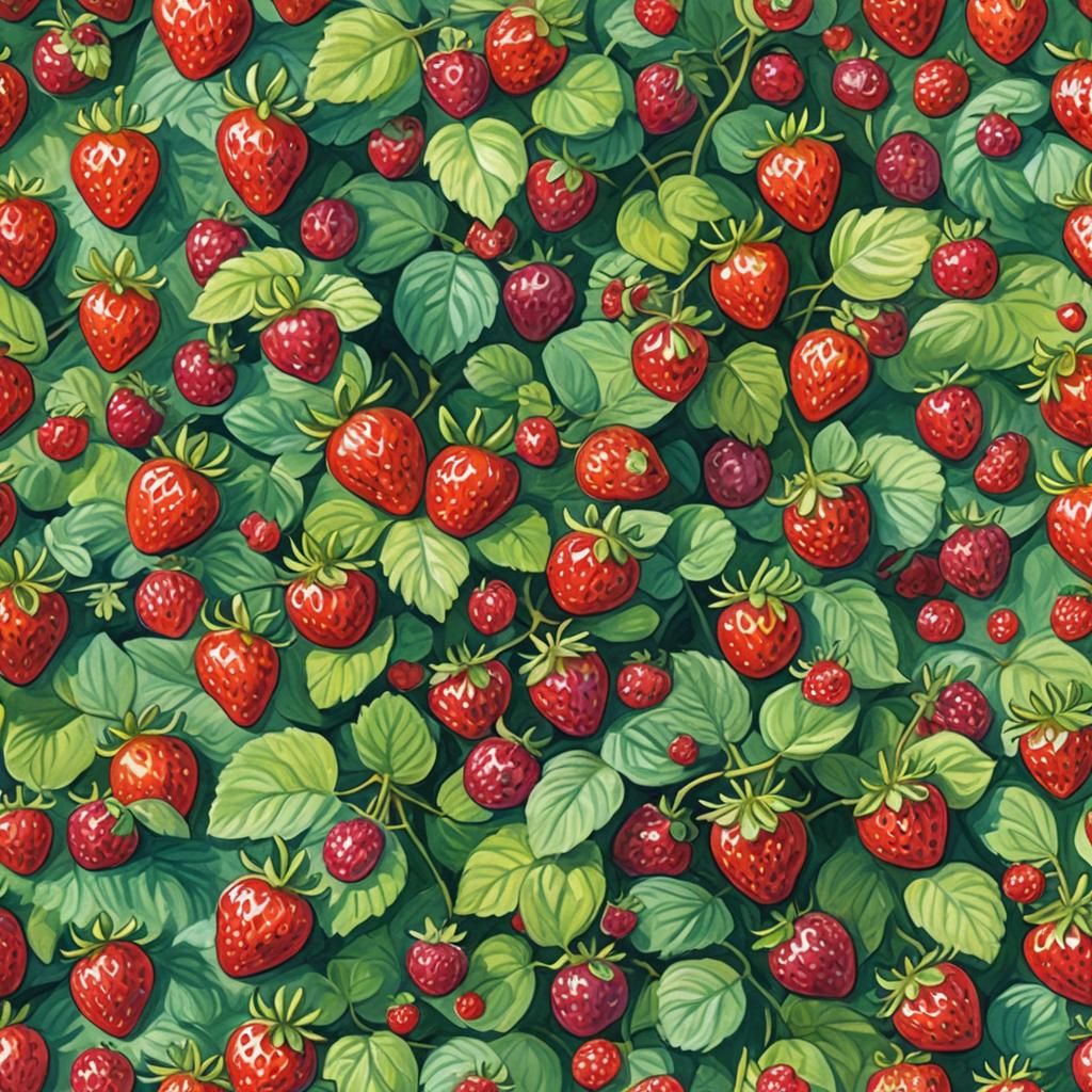 Chibi strawberries playing hide and seek with chibi raspberries - AI ...
