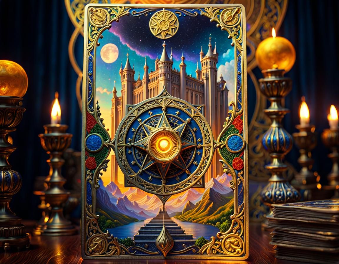 Tarot Card of Castle Dreams - AI Generated Artwork - NightCafe Creator