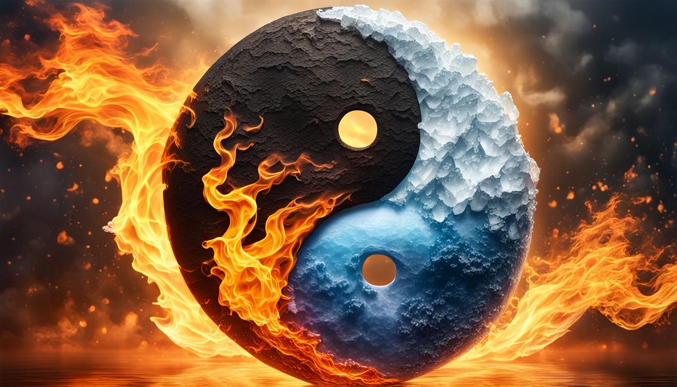 Earth Burning Ice - AI Generated Artwork - NightCafe Creator