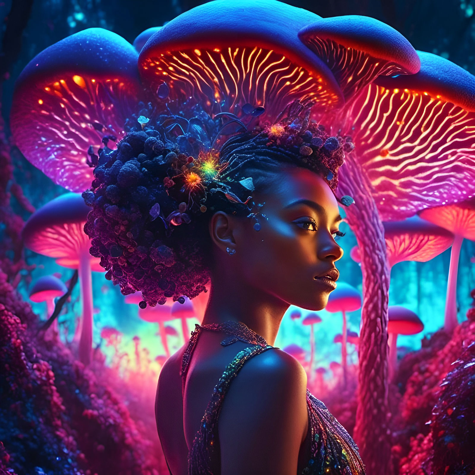 Mushroom Queen - AI Generated Artwork - NightCafe Creator
