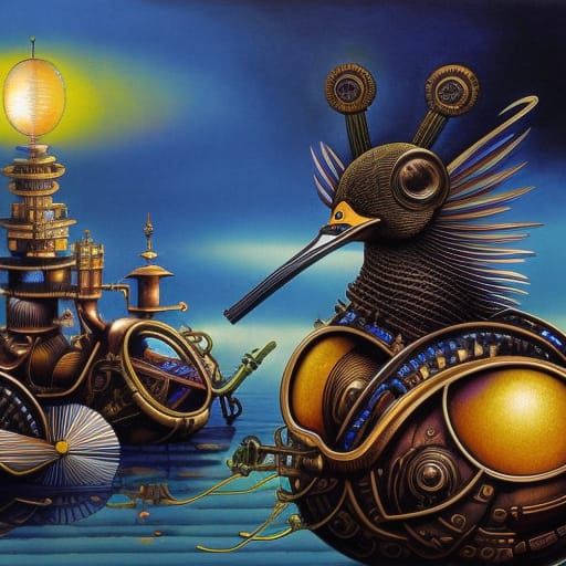 Clockwork Duck - AI Generated Artwork - NightCafe Creator