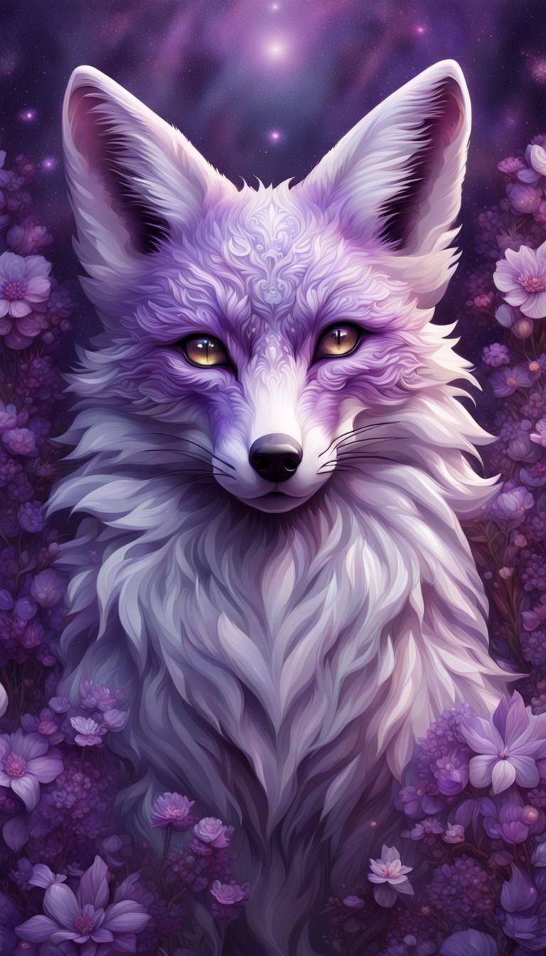 lilac fox - AI Generated Artwork - NightCafe Creator