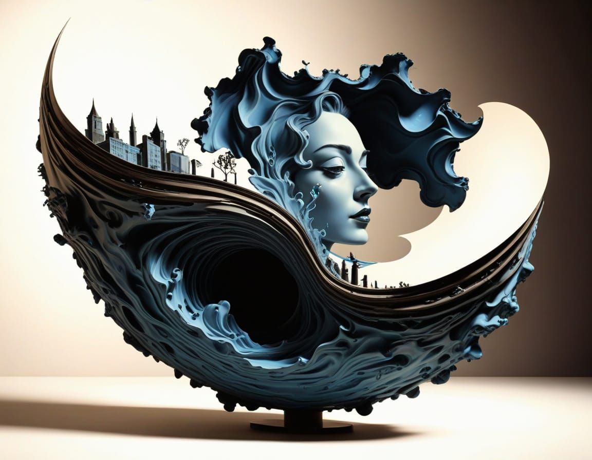 Surreal Cityscape Erupts with Toroid-Shaped World ... - AI Art