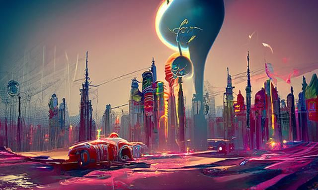 Intergalactic city - AI Generated Artwork - NightCafe Creator