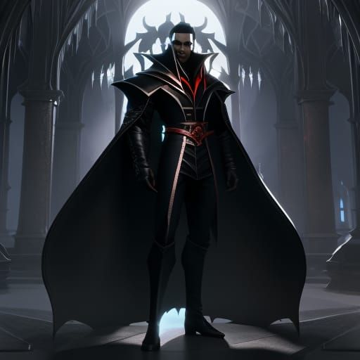 black american male vampire of darkness, Dracula, black hair, dark skin ...