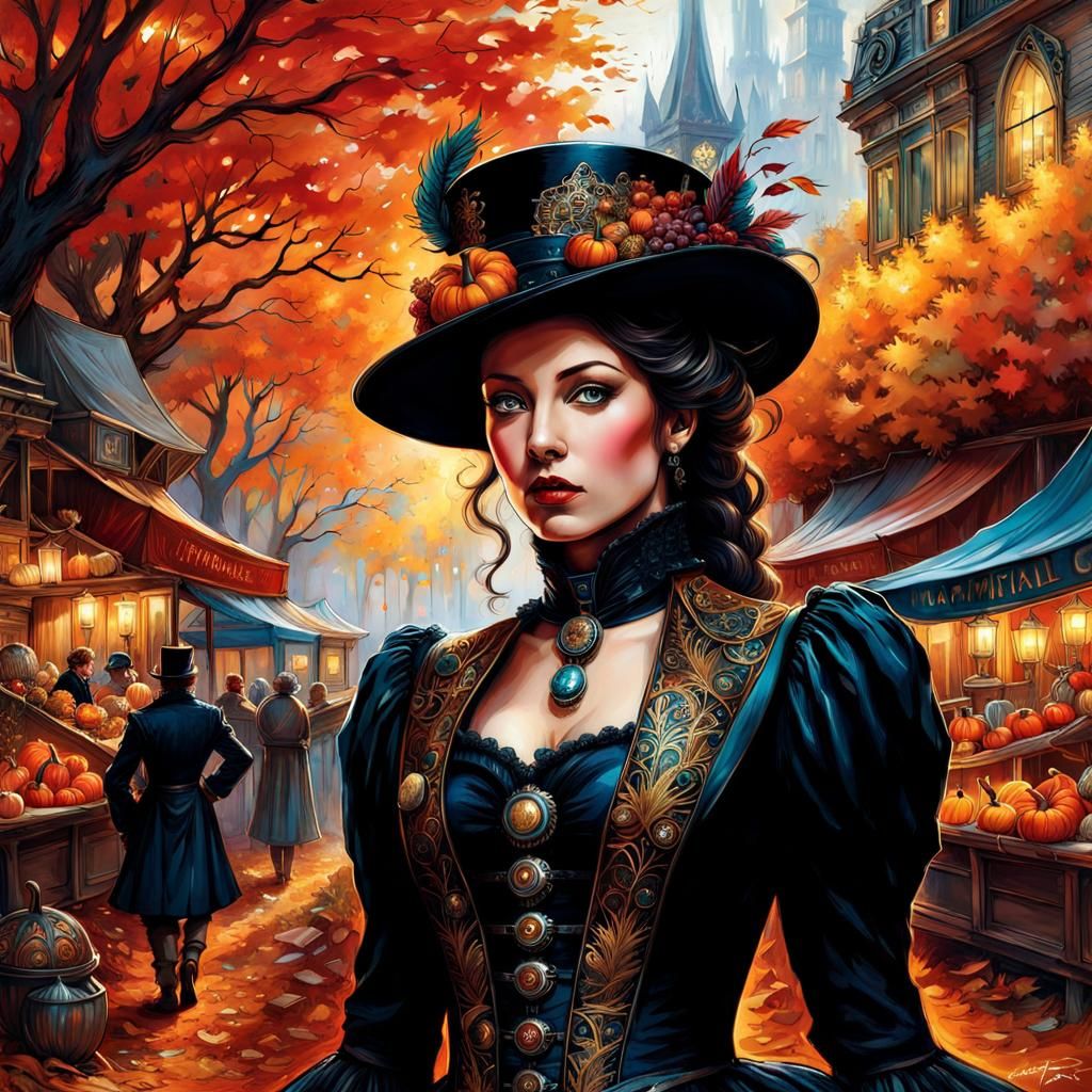 Lady Fall - AI Generated Artwork - NightCafe Creator