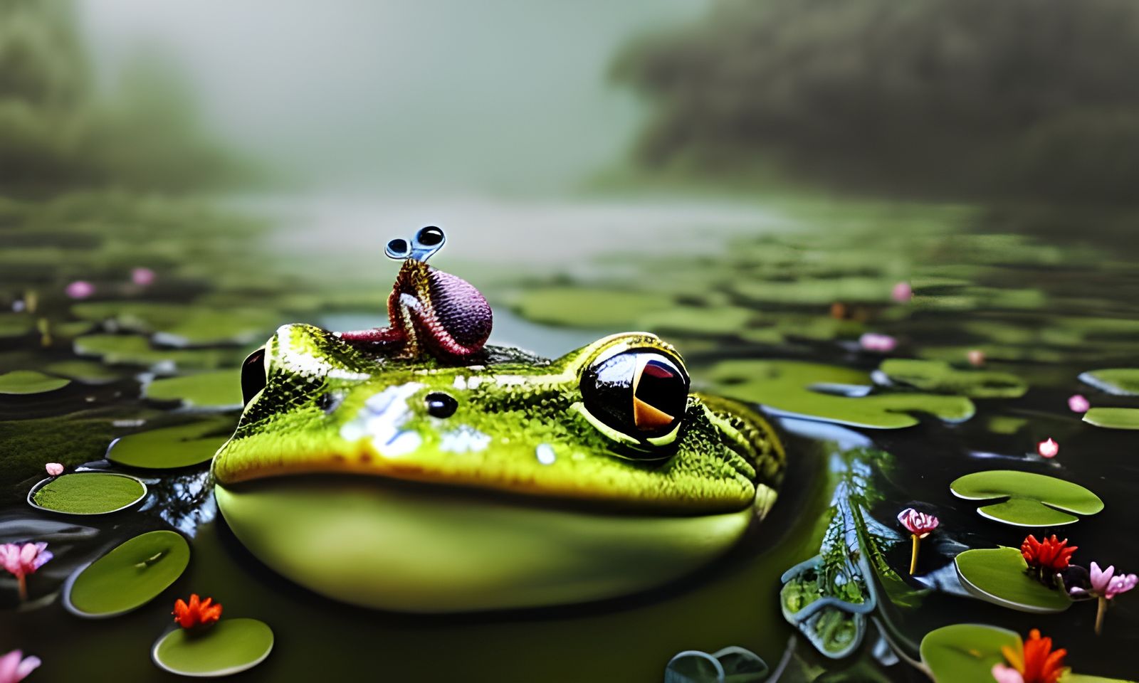 a frog-level perspective - AI Generated Artwork - NightCafe Creator