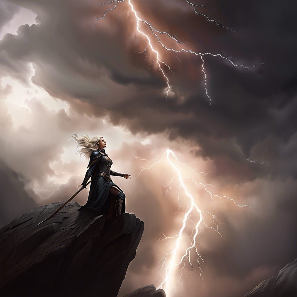 Astrape, Goddess of Lightning - AI Generated Artwork - NightCafe Creator